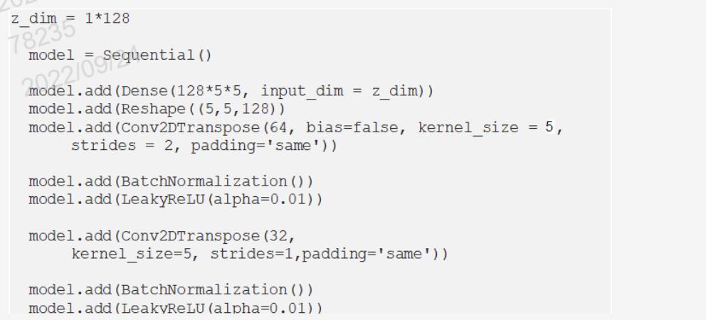Solved z_dim =1∗128 model = Sequential() model.add (Dense | Chegg.com