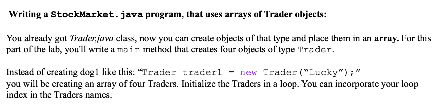 Solved Writing a StockMarket.java program, that uses arrays | Chegg.com Solved Writing a StockMarket.java program, that uses arrays | Chegg.com