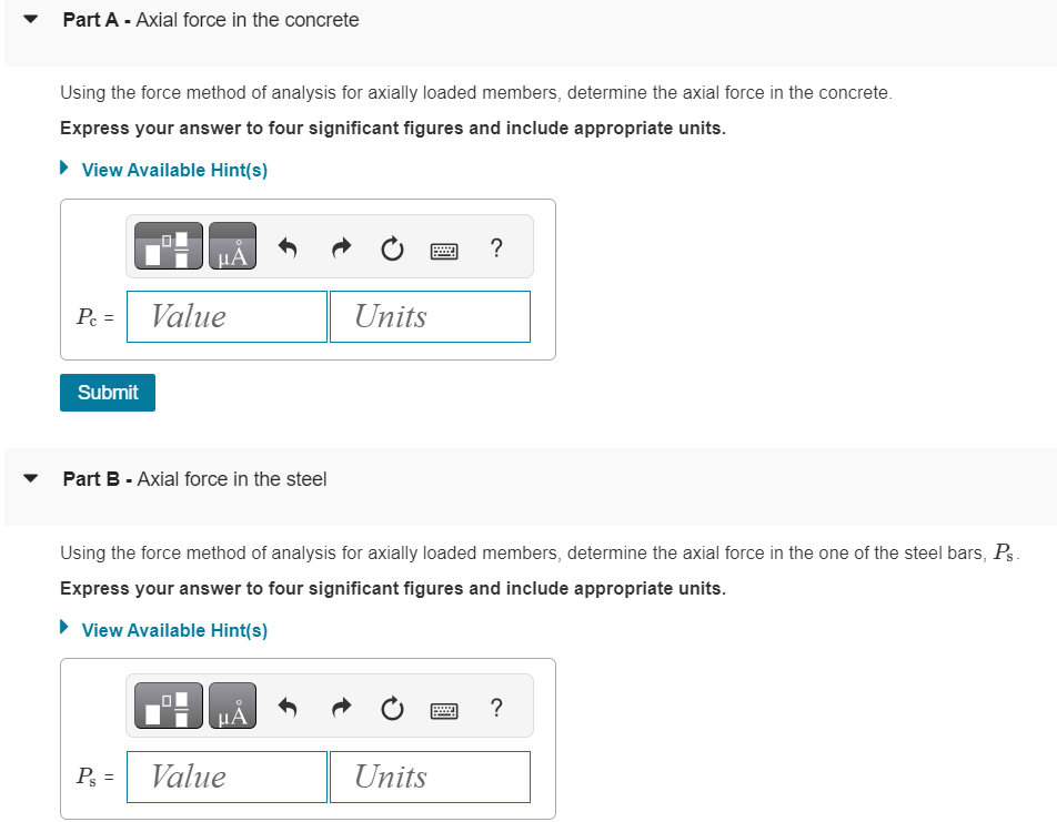Solved The Force Method of Analysis for Axially Loaded | Chegg.com