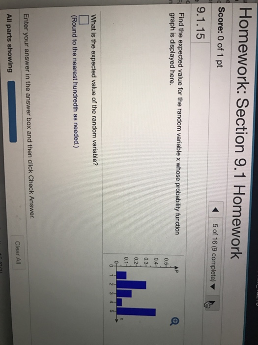 Solved Find the expected value for the random variable x | Chegg.com
