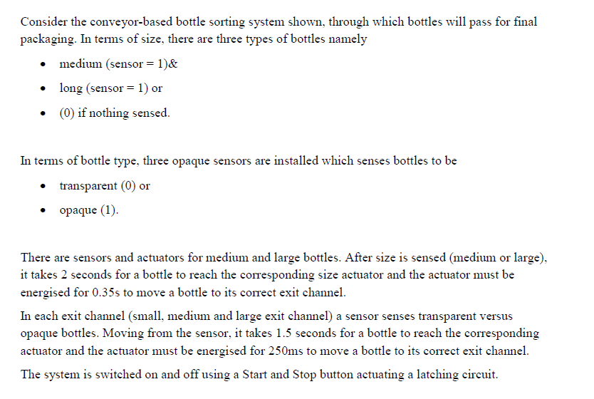 Scenario 6 conveyor path sensor_medium sensor_large | Chegg.com