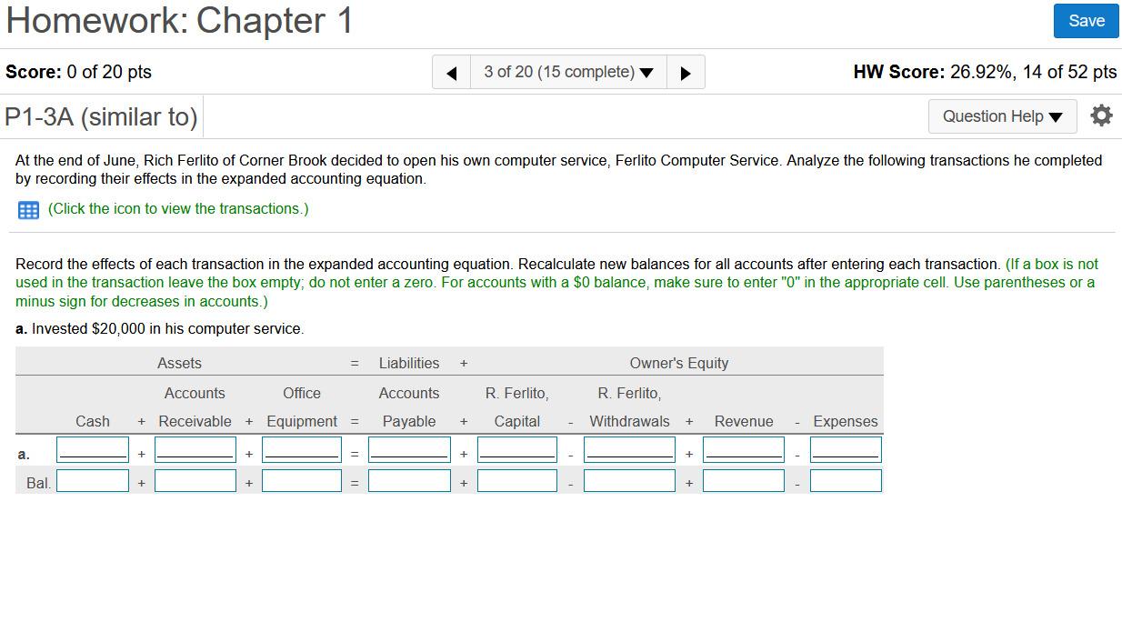 Solved Homework Chapter 1 Save Score 0 Of 20 Pts 3 Of 20