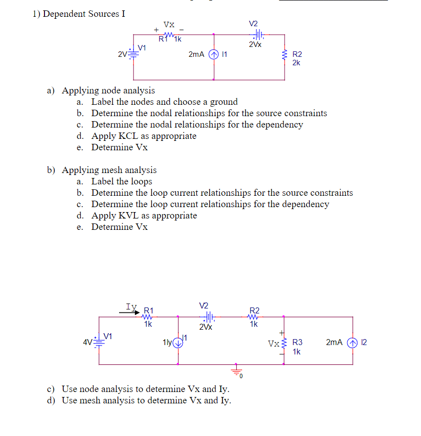 Solved a) ﻿Applying node analysisa. ﻿Label the nodes and | Chegg.com