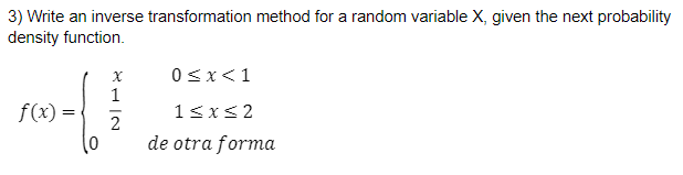Solved 3) Write an inverse transformation method for a | Chegg.com