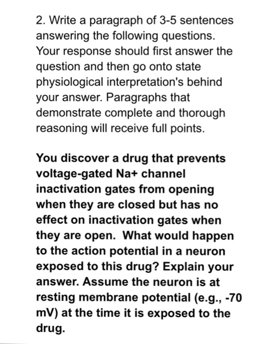 Solved 2. Write a paragraph of 3-5 sentences answering the | Chegg.com