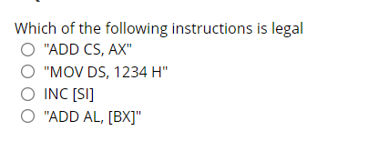Solved Assume that CS = 10000H, DS = 2000H, SS = 3000H, SP = | Chegg.com