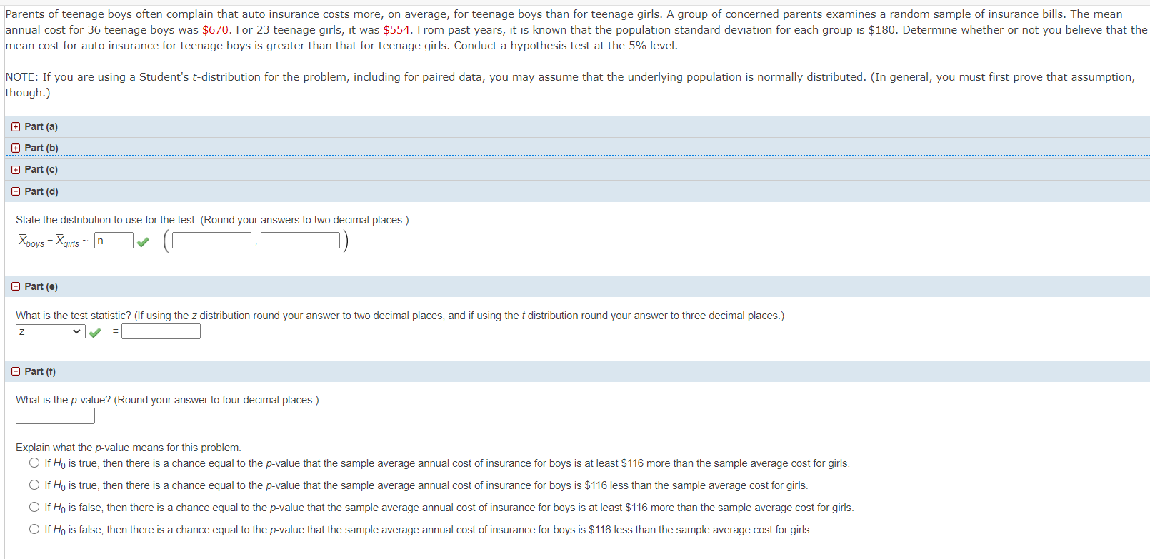 Solved Parents of teenage boys often complain that auto | Chegg.com