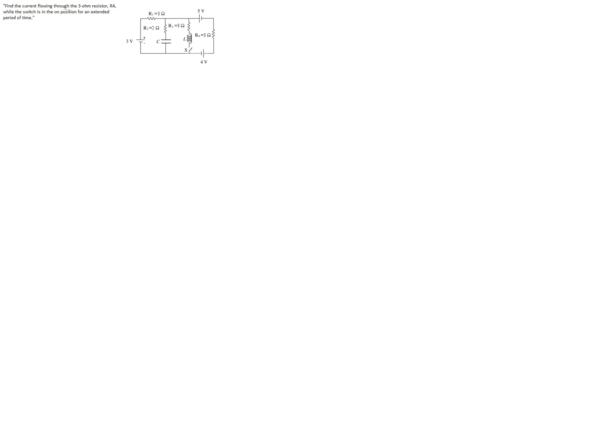 Solved "Find the current flowing through the 3 -ohm | Chegg.com