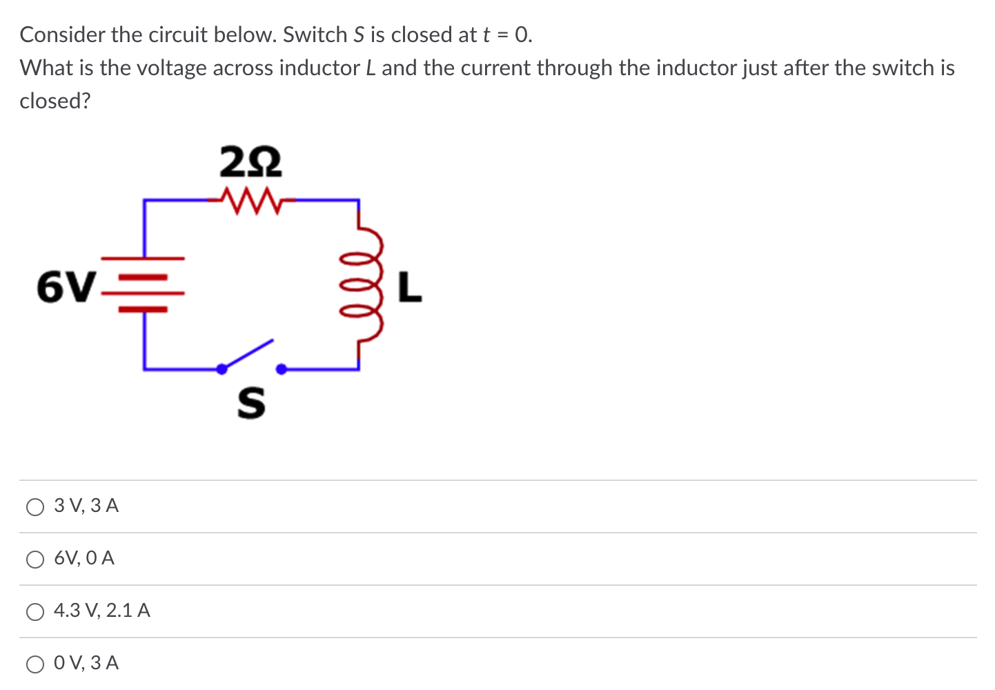 Solved Consider the circuit below. Switch S is closed at | Chegg.com