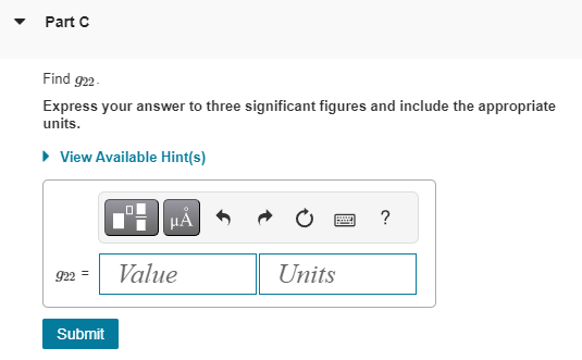 Solved \r\n\r\n\r\n\r\nFind \\( g_{22} \\). Express your | Chegg.com