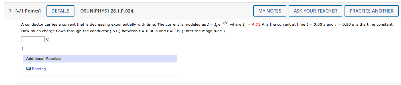 Solved How much charge flows through the conductor (in C ) | Chegg.com