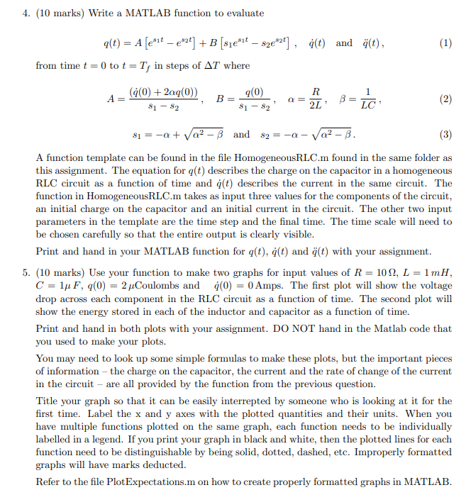 Solved 4. (10 marks) Write a MATLAB function to evaluate | Chegg.com