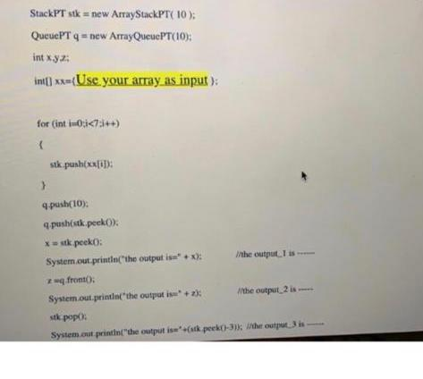 Solved fronto; System.out.println("the output ise" +z); the | Chegg.com