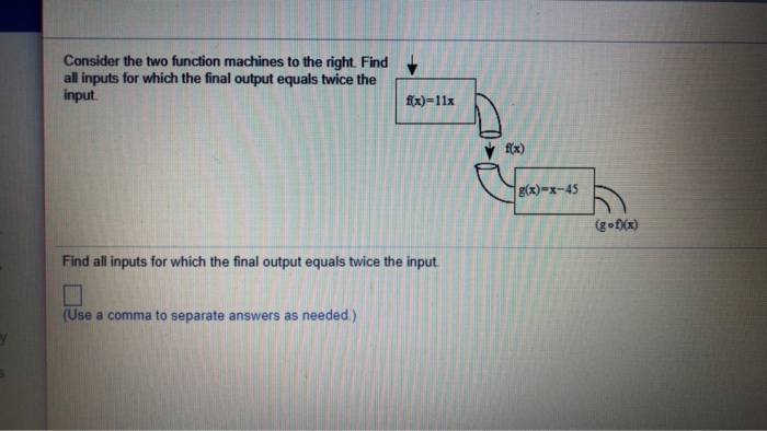 Solved Consider the two function machines to the right. Find | Chegg.com