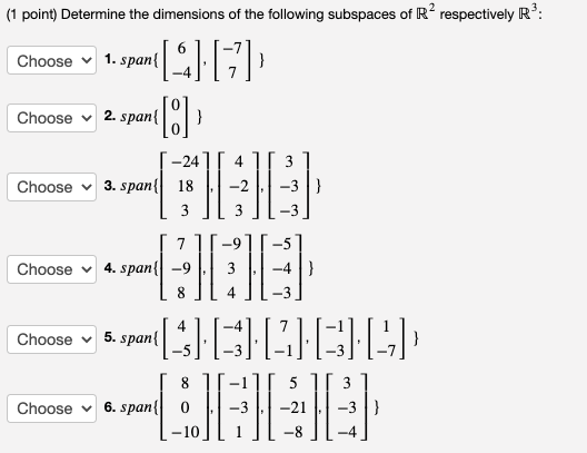 Solved Determine the dimensions of the following | Chegg.com