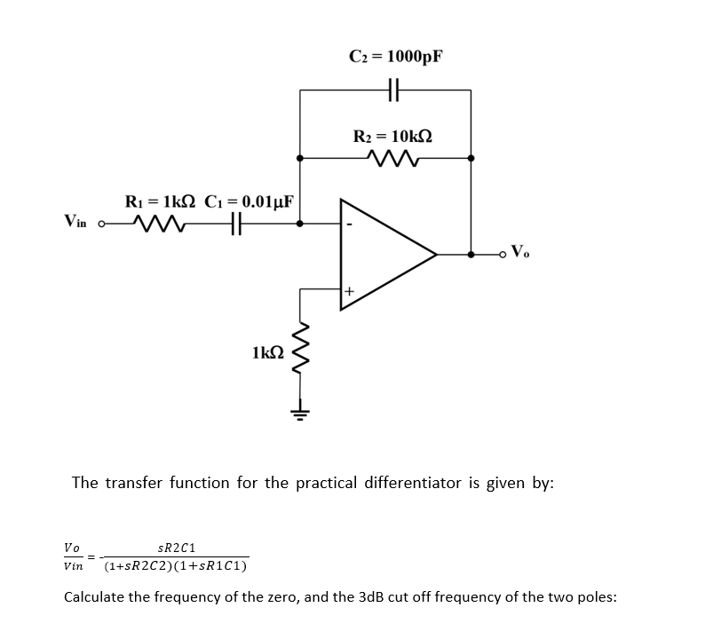 Solved The Transfer Function For The Practical