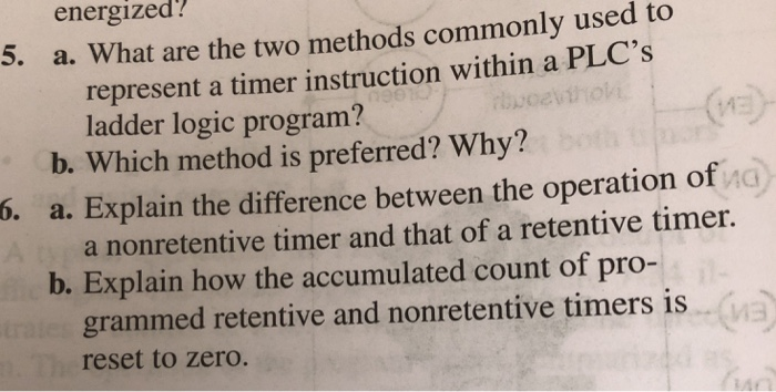 Solved energized? 5. a. What are the two methods commonly | Chegg.com