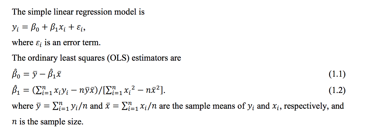 Solved The simple linear regression model is Yi = Bo + B1Xi | Chegg.com