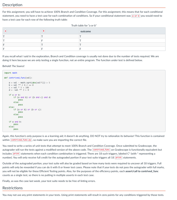 Solved DescriptionFor this assignment, you will have to | Chegg.com