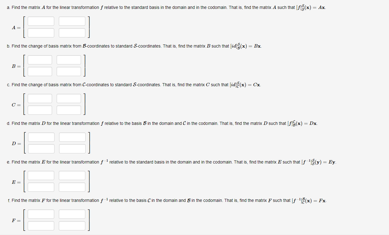 Solved The standard basis S={e1,e2} and two custom bases | Chegg.com