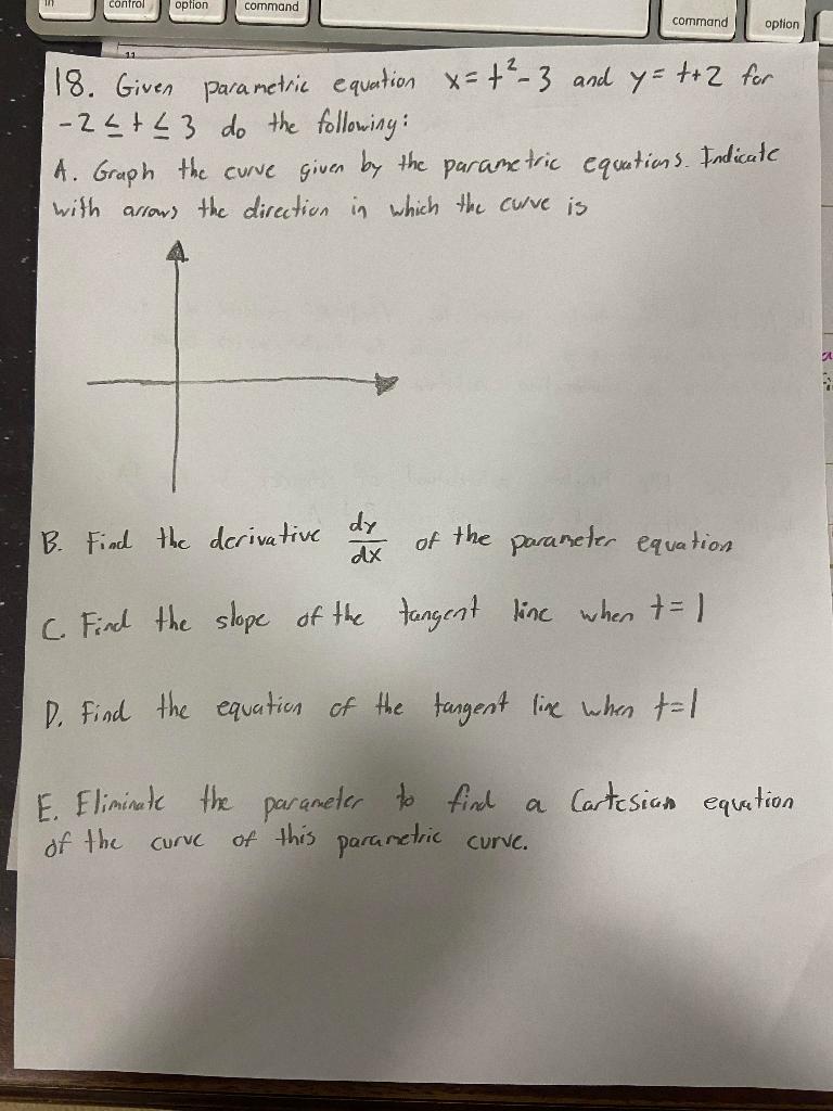 Solved control option command command option 18. Given | Chegg.com