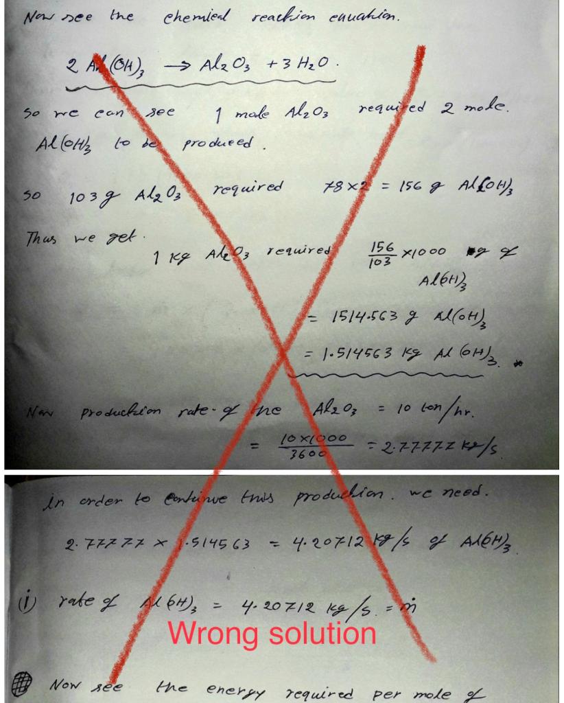 Solved a) The Bayer process, used to produce alumina from | Chegg.com