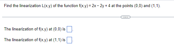 Solved Find the linearization L(x,y) of the function | Chegg.com