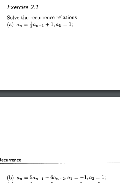 Solved Exercise 2.4 Use generating functions to solve | Chegg.com