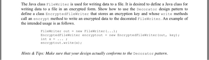 Solved The Java Class Filewriter Is Used For Writing Data To