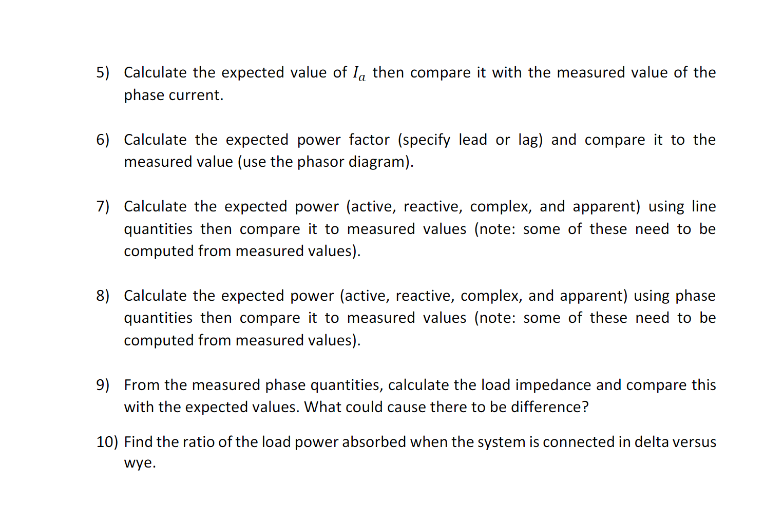 Solved Part II. Delta Connected Load 1) Set up the circuit | Chegg.com