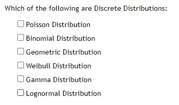Which of the following are Discrete | Chegg.com