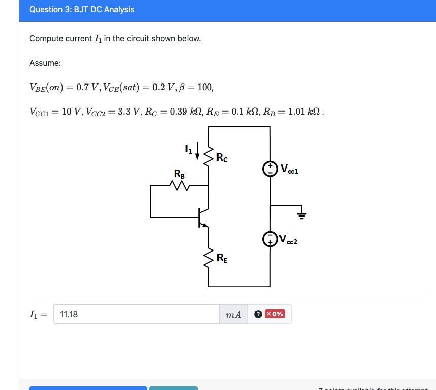 Solved Compute current I1 in the circuit shown below. | Chegg.com