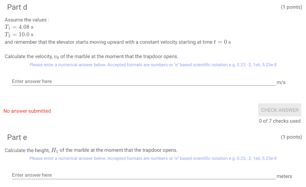 Solved Part d (1 points) Assume the values : T = 4.08 s T2 | Chegg.com