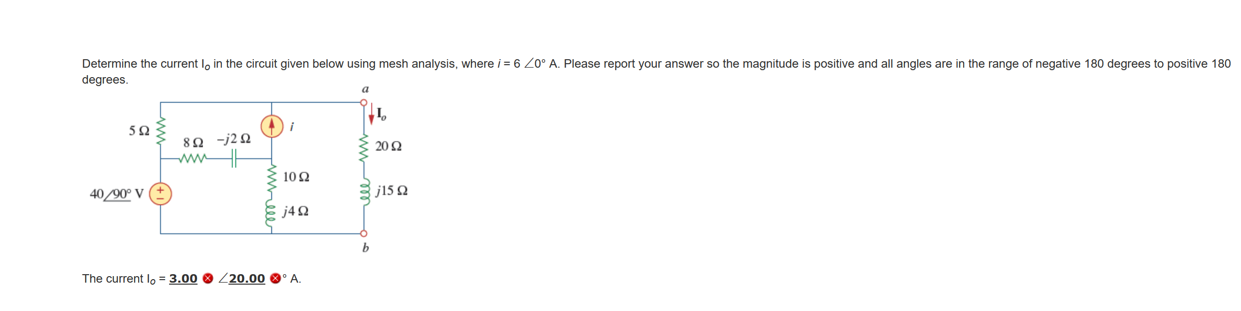 Solved Determine the current loin the circuit given below | Chegg.com