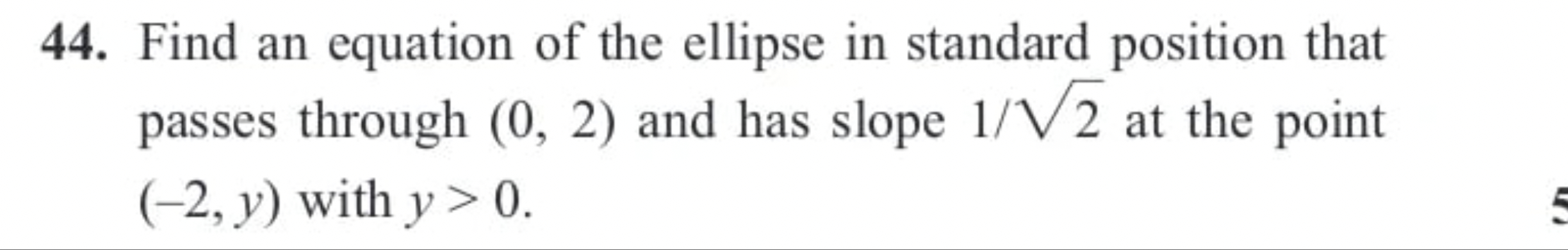 Solved Find an equation of the ellipse in standard position | Chegg.com