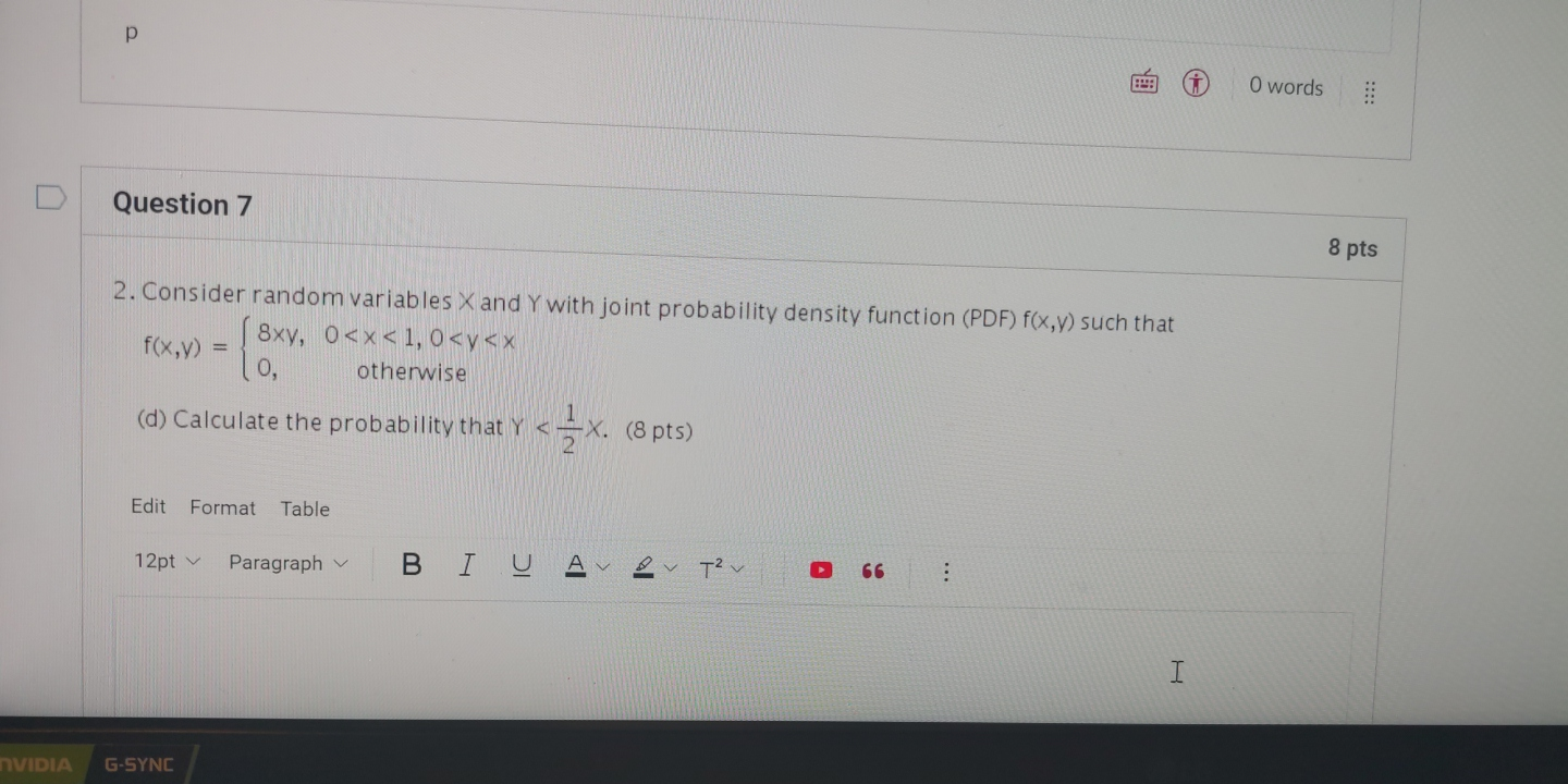 Solved p O words Question 7 8 pts 2. Consider random | Chegg.com