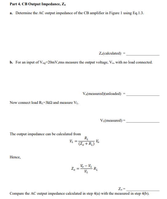 The common-base (CB) transistor amplifier | Chegg.com