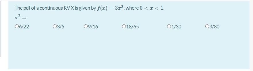 Solved The pdf of a continuous RVX is given by f(x) = 3z2, | Chegg.com