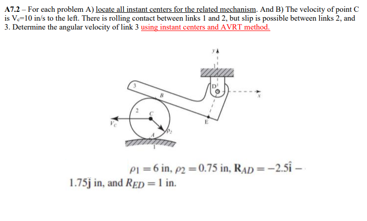 Solved A7.2 - For each problem A) locate all instant centers | Chegg.com