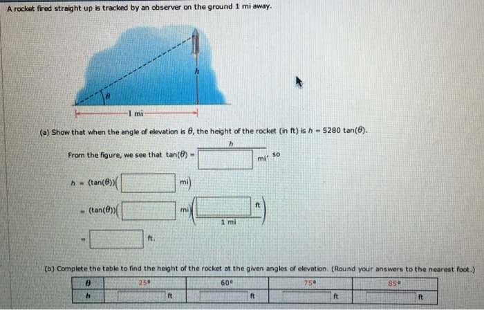 Solved A rocket fired straight up is tracked by an observer | Chegg.com