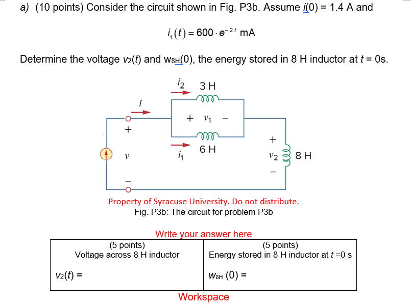 Solved a) (10 points) Consider the circuit shown in Fig. | Chegg.com