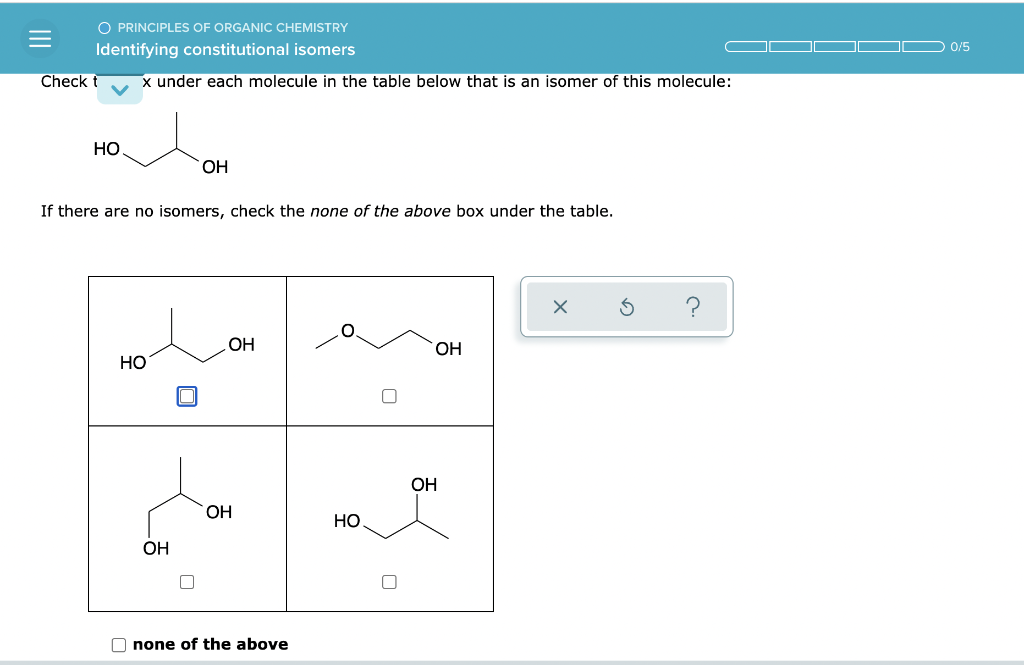 Solved Check the box under each molecule in the table below | Chegg.com