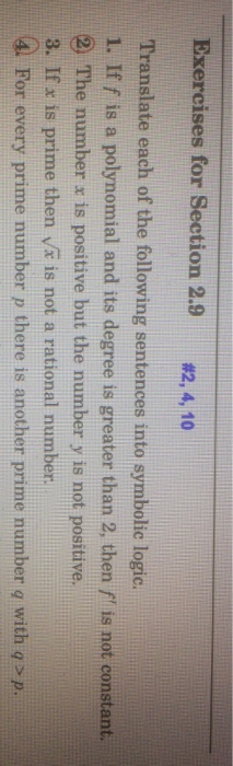 Translate each of the following sentences into | Chegg.com