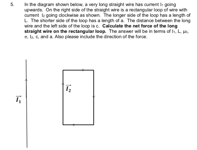 Solved 5.In the diagram shown below, a very long straight | Chegg.com