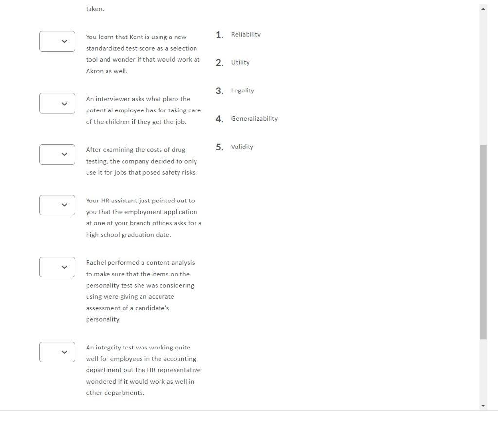 Solved taken. 1. Reliability V You learn that Kent is using | Chegg.com