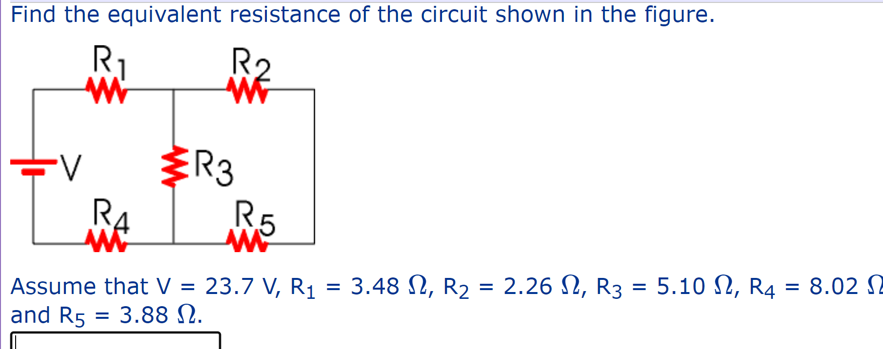 Solved Find the equivalent resistance of the circuit shown | Chegg.com