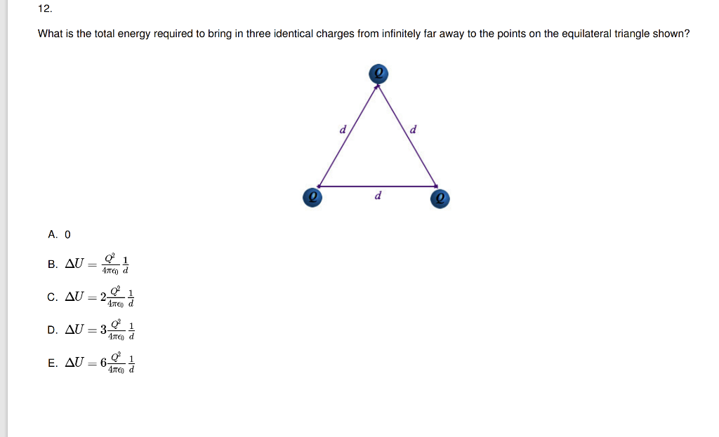 Solved What is the total energy required to bring in three | Chegg.com