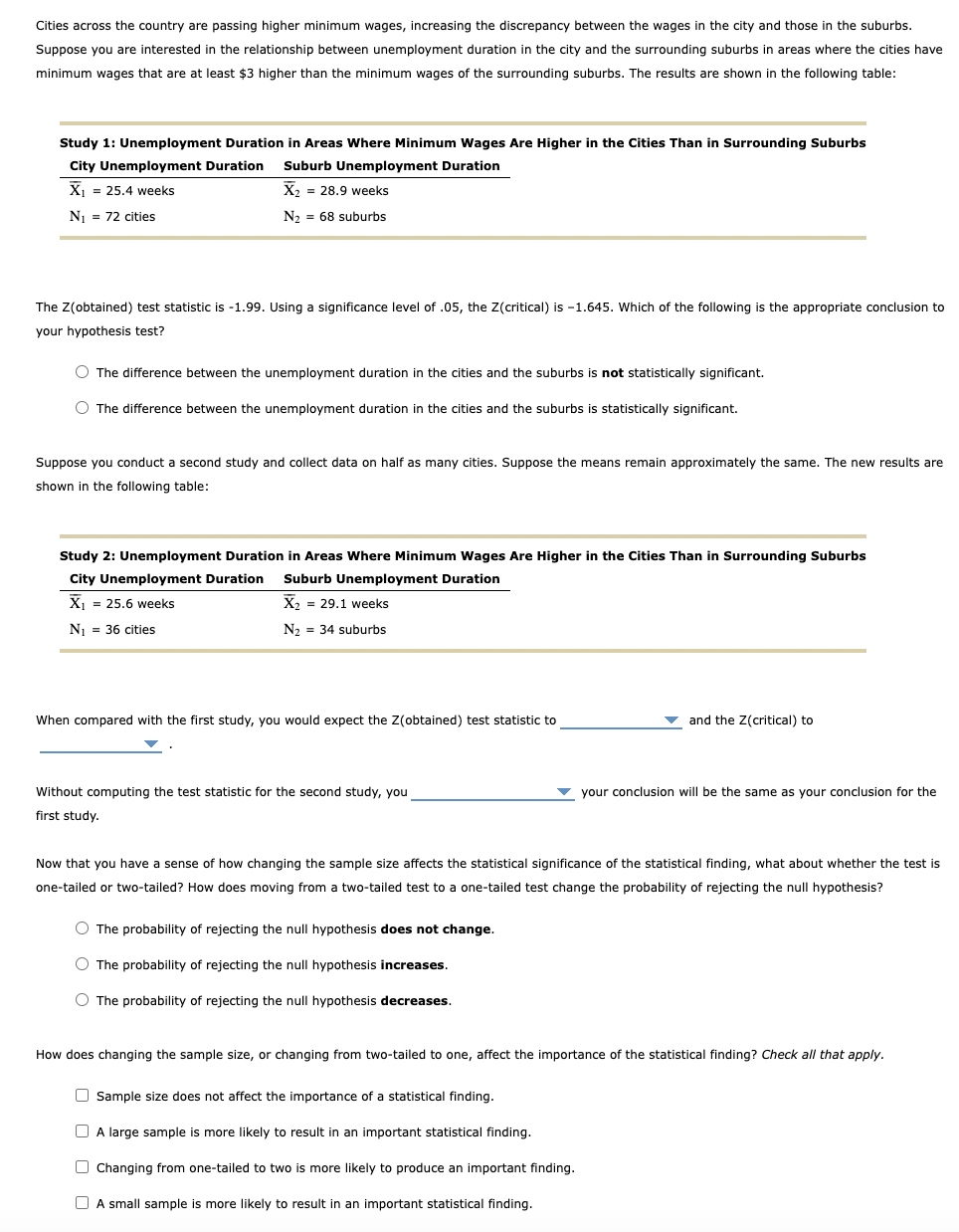 Solved The first and second blank has options that consist | Chegg.com