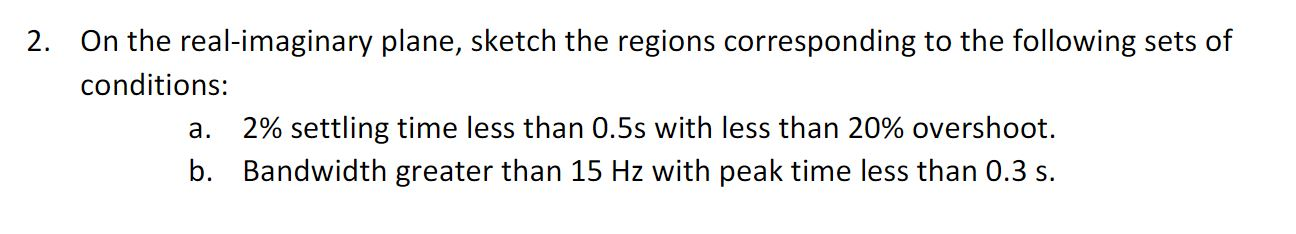 Solved 2. On the real-imaginary plane, sketch the regions | Chegg.com