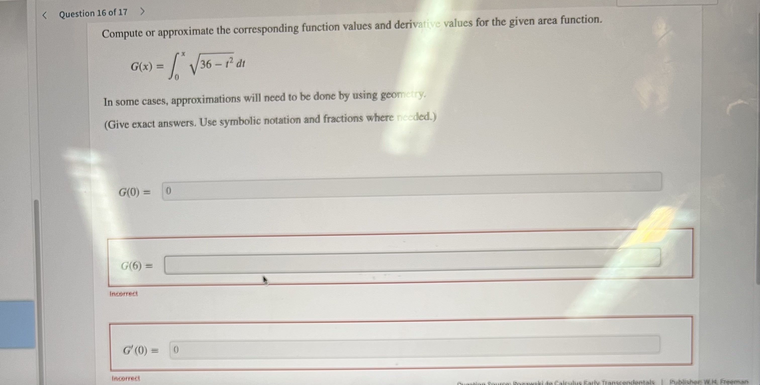 Solved G IncorrectCompute or approximate the corresponding | Chegg.com